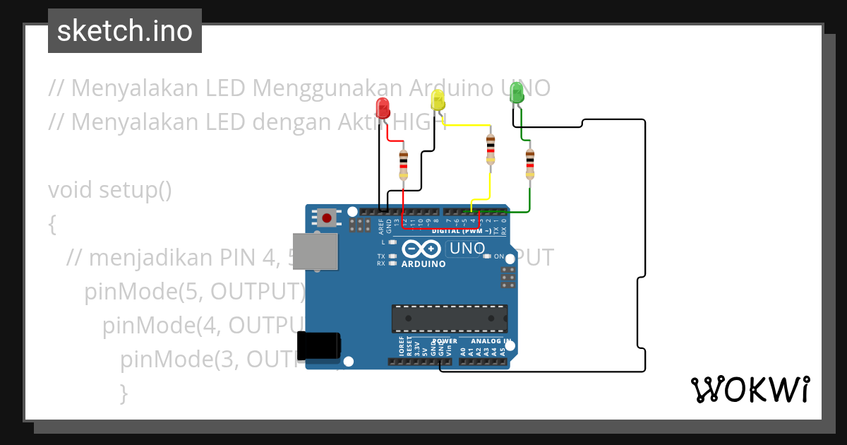 Lampu lalu lintas , Muh Ega tugas 2 - Wokwi ESP32, STM32, Arduino Simulator