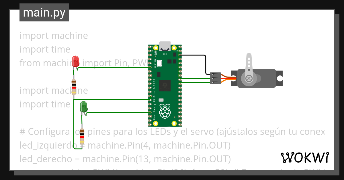servoled - Wokwi ESP32, STM32, Arduino Simulator