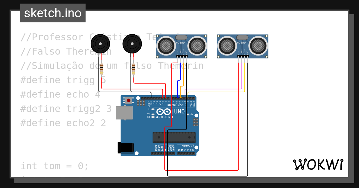 Falso Themerin Prof Cristiano Wokwi Esp32 Stm32 Arduino Simulator