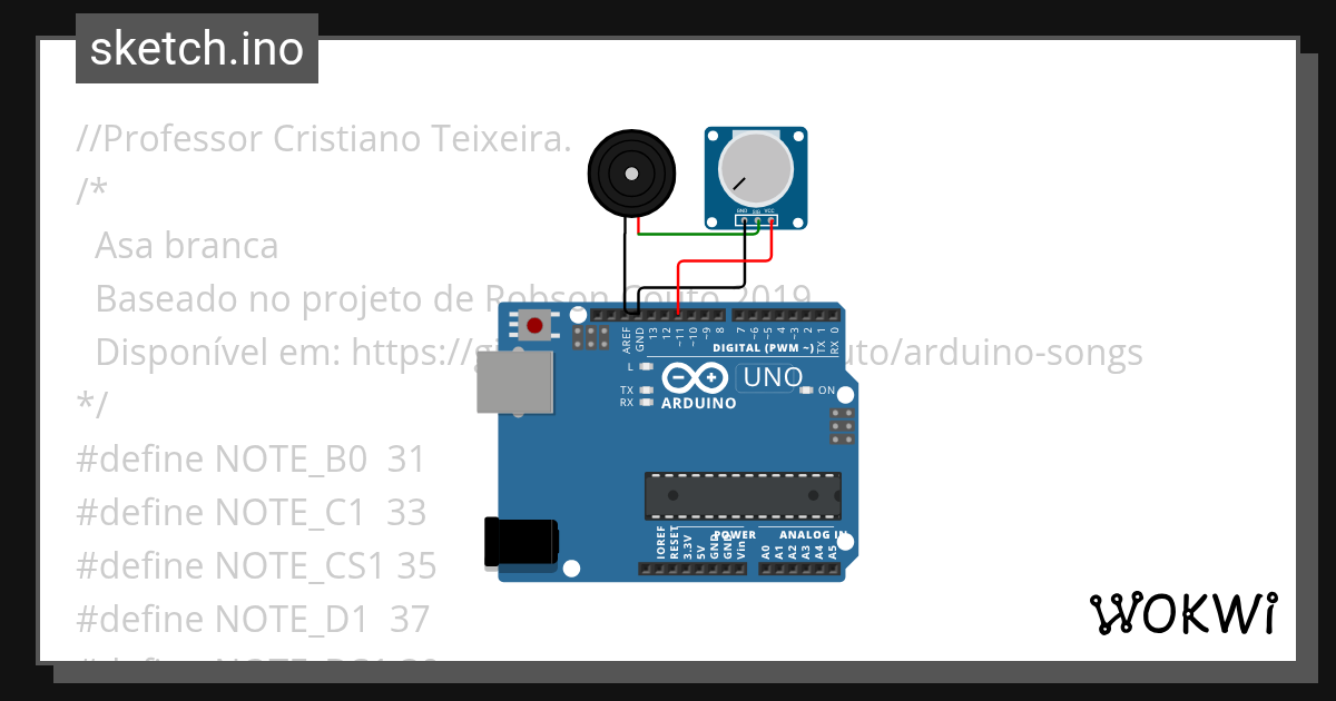 Asa Branca (Prof. Cristiano) - Wokwi ESP32, STM32, Arduino Simulator