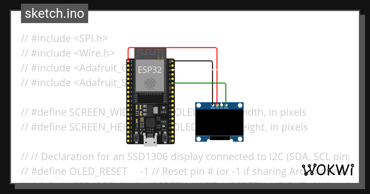 Pantallas ejemplos - Wokwi ESP32, STM32, Arduino Simulator
