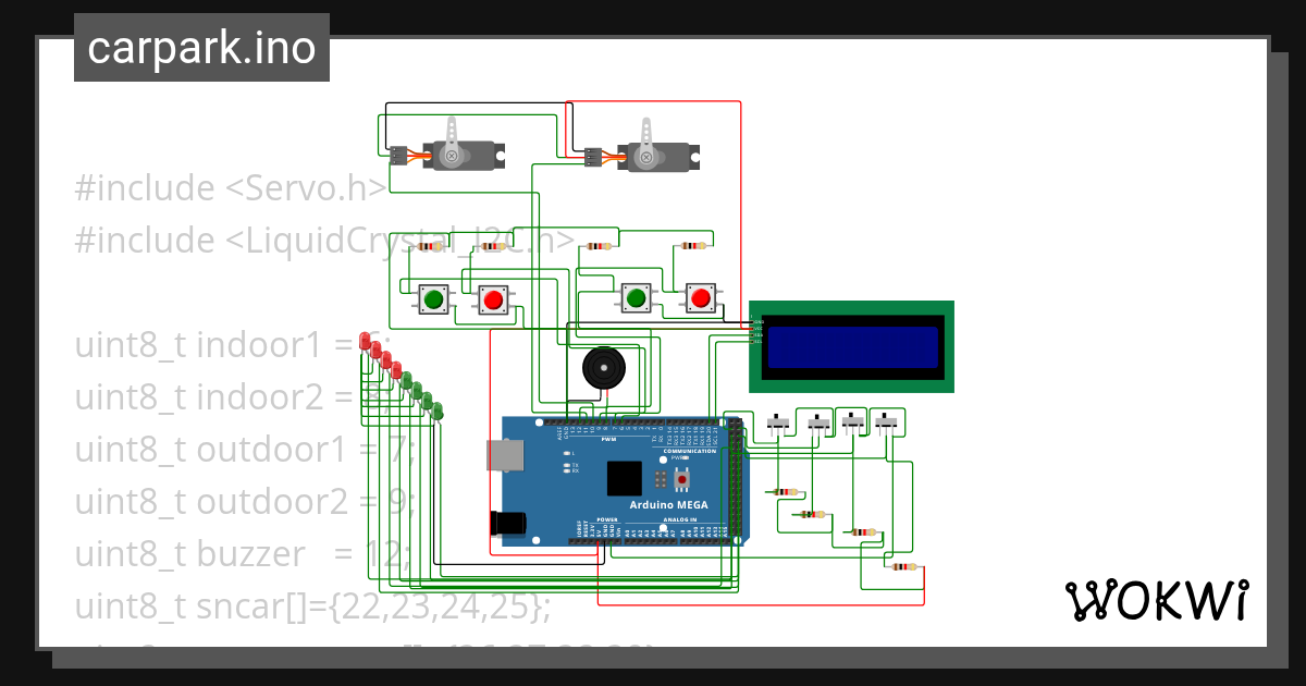 Smartparking Wokwi Esp32 Stm32 Arduino Simulator 0232