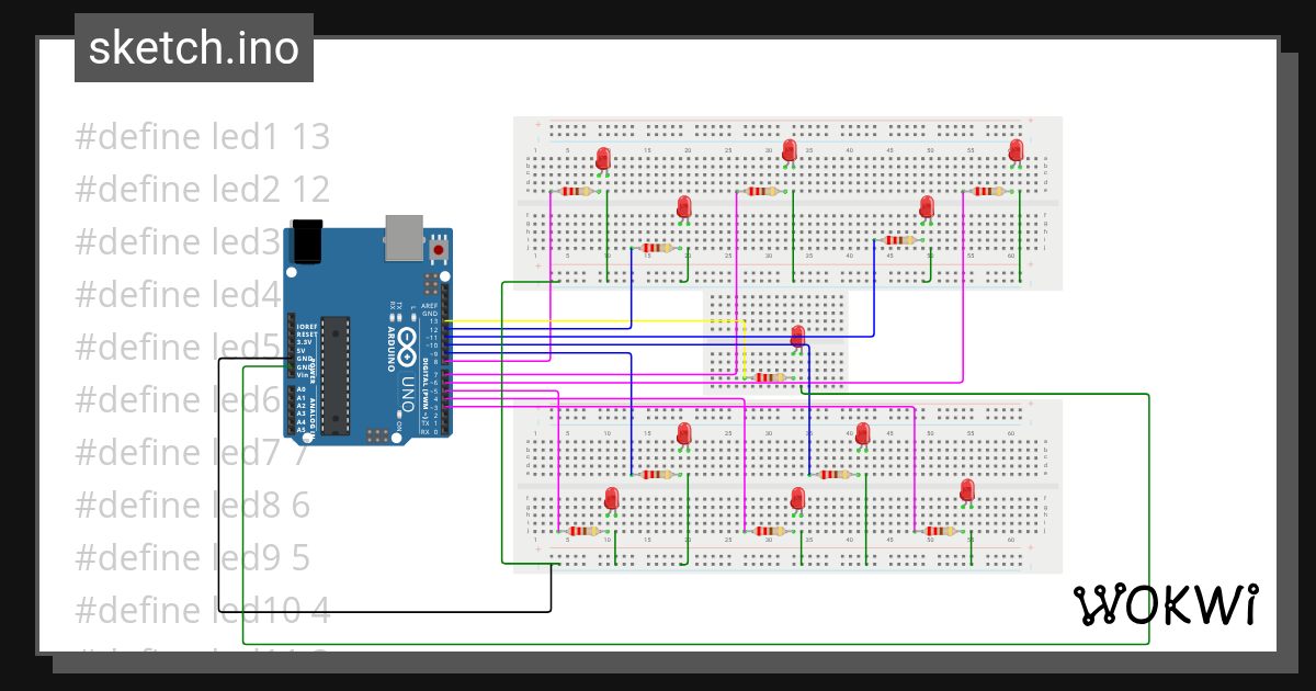 Test Led2 Wokwi Esp32 Stm32 Arduino Simulator