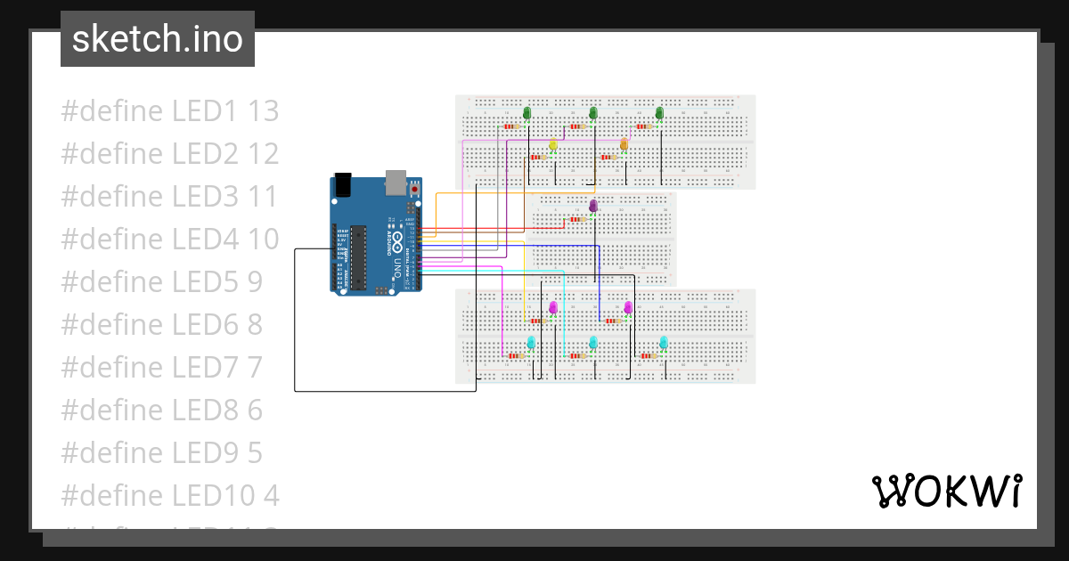 LED2.3 - Wokwi ESP32, STM32, Arduino Simulator