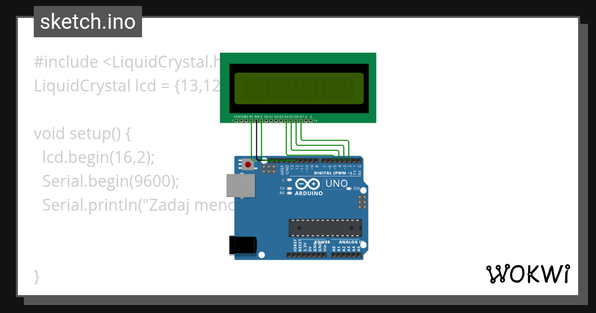 LCD vypisanie mena - Wokwi ESP32, STM32, Arduino Simulator LCD vypisanie mena - Wokwi ESP32, STM32, Arduino Simulator