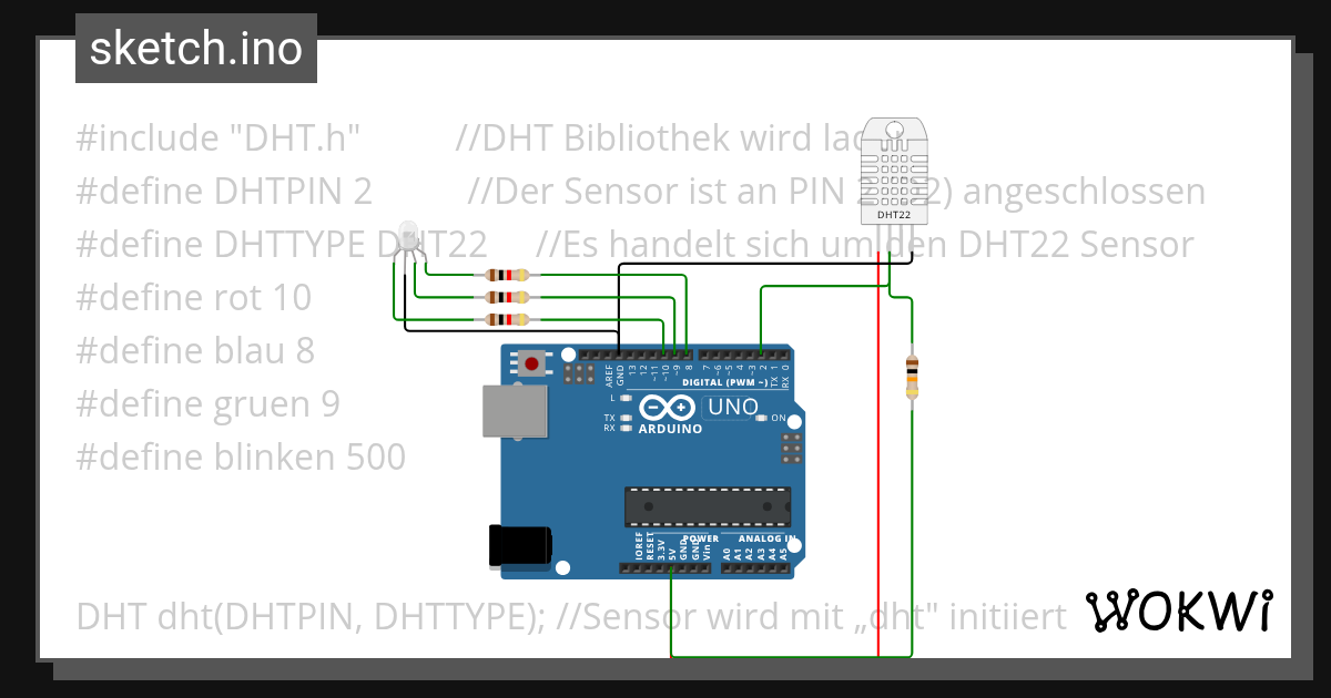 Temperatur mit RGB 1.1 - Wokwi ESP32, STM32, Arduino Simulator