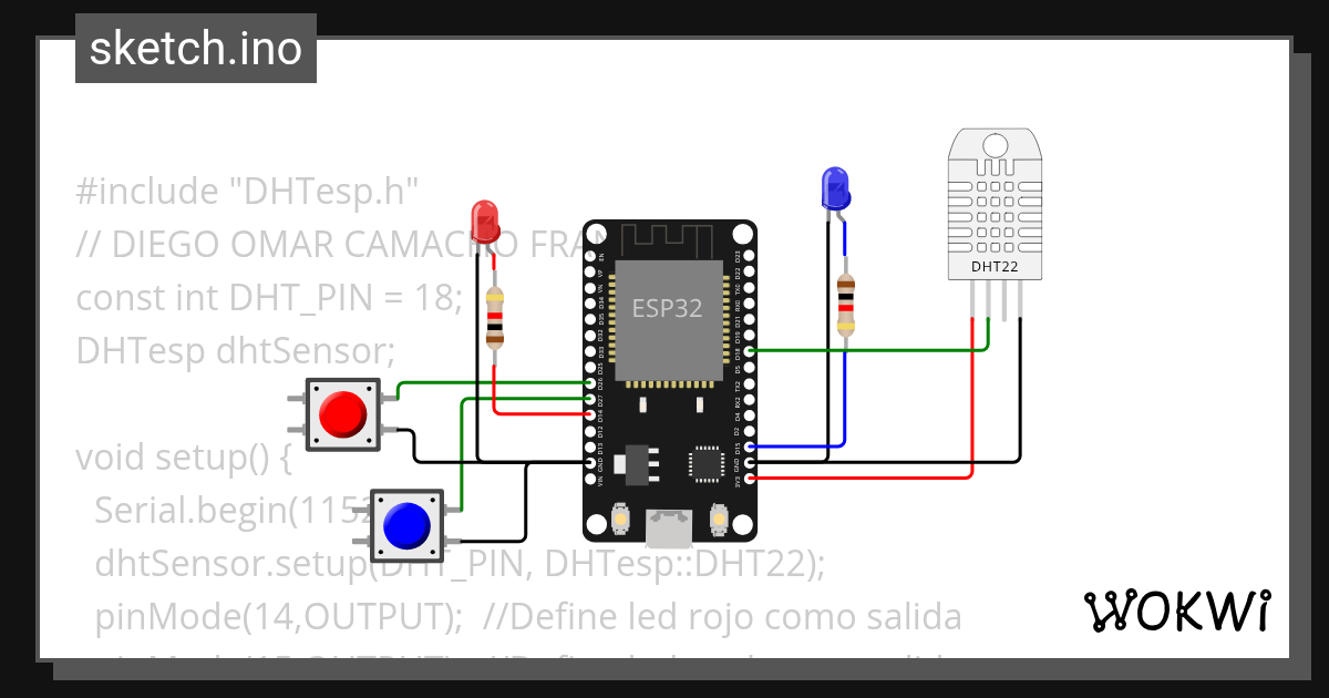 ACTIVIDAD ENTREGAR - Wokwi ESP32, STM32, Arduino Simulator