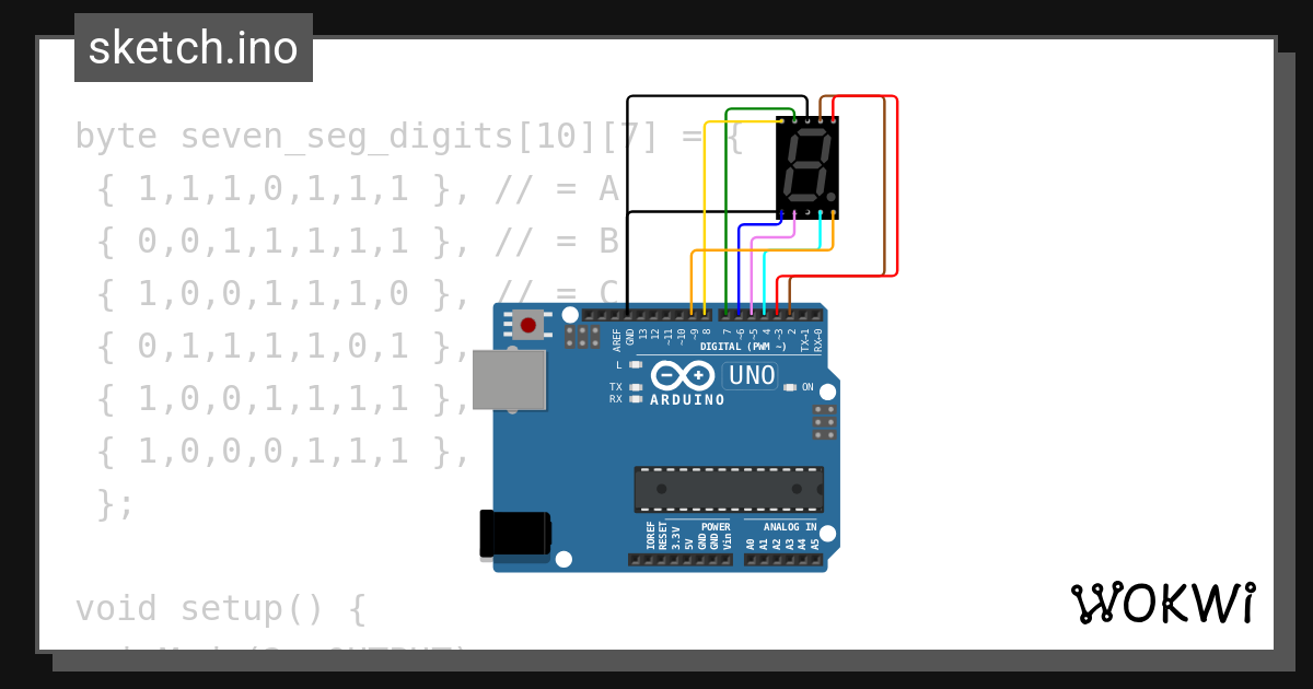 Upcounter A F Sevseg Wokwi Esp32 Stm32 Arduino Simulator