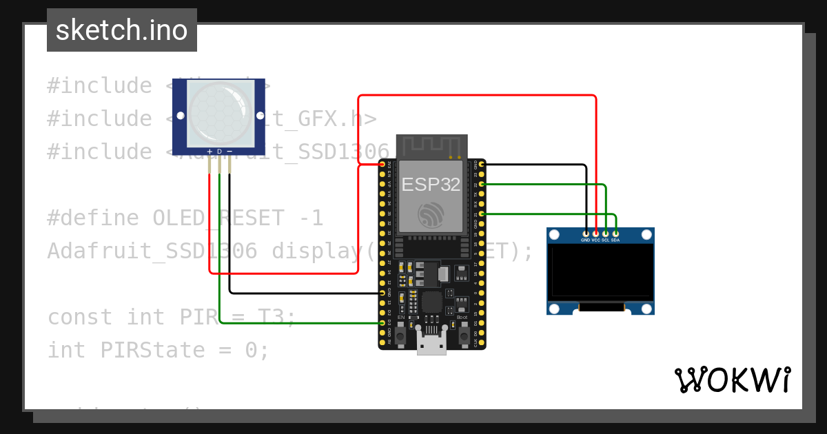 Presence Detector Wokwi Esp32 Stm32 Arduino Simulator
