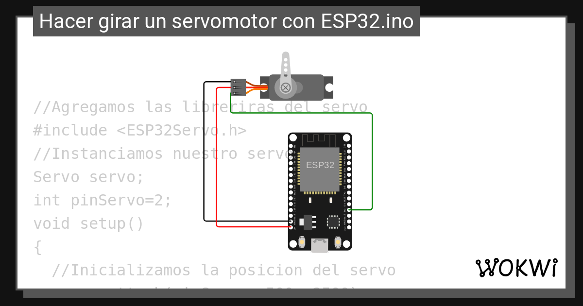 09 Hacer Girar Un Servomotor Con O Copy Wokwi Esp32 Stm32 Arduino Simulator