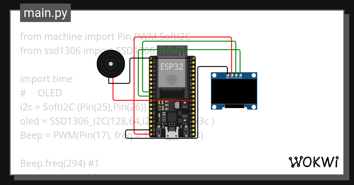 Oled的基础用法 Wokwi Esp32 Stm32 Arduino Simulator