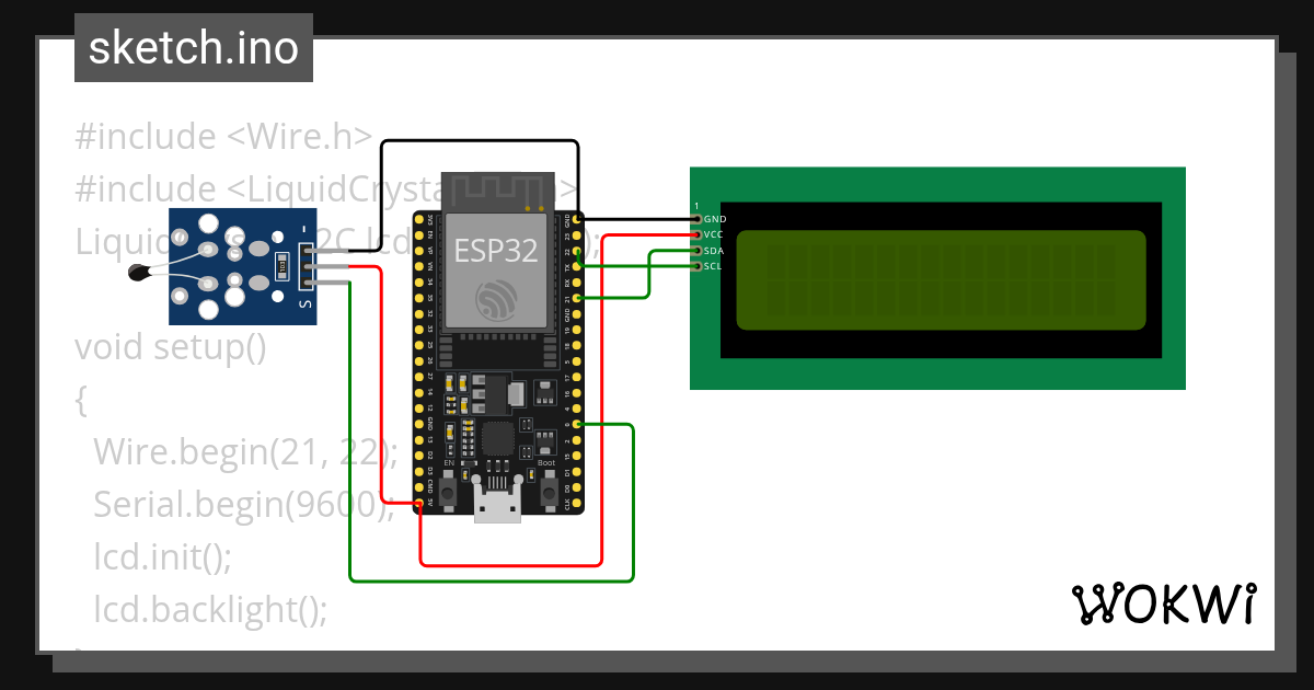 Temperature sensor G5 - Wokwi ESP32, STM32, Arduino Simulator