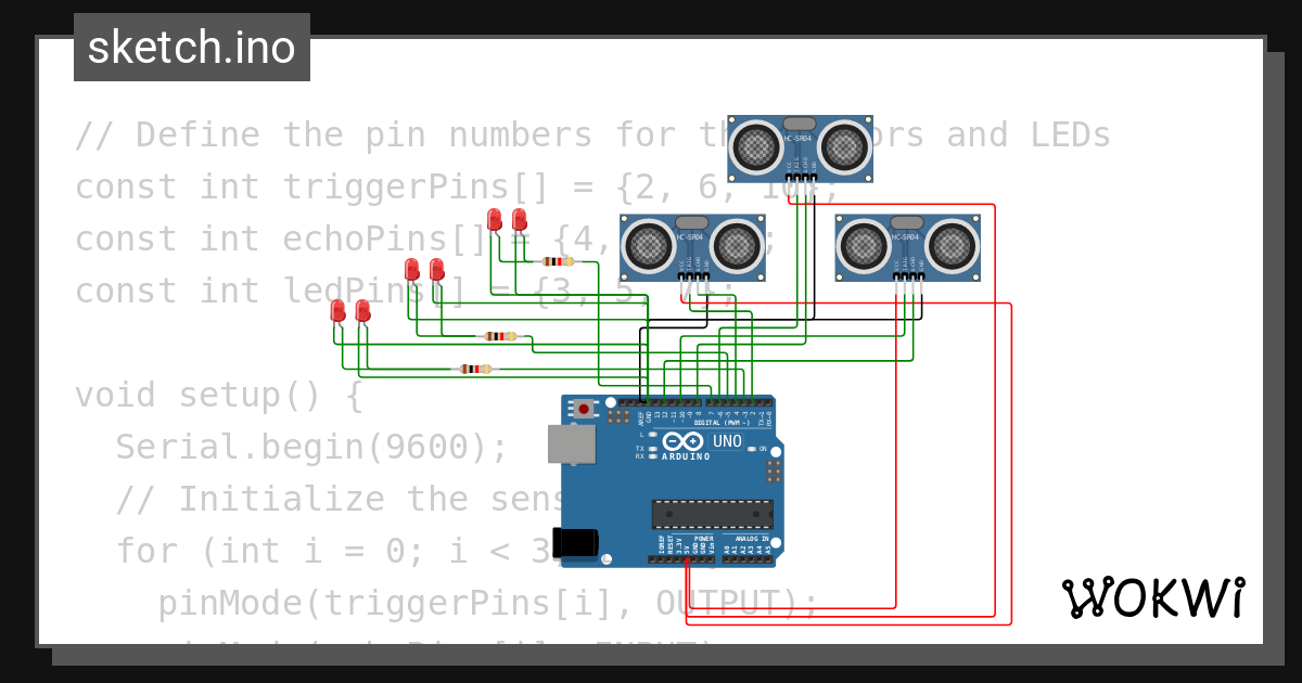 Oculux 3 V4 Beta 3 Sensori 6 Led Wokwi Esp32 Stm32 Arduino Simulator 4856