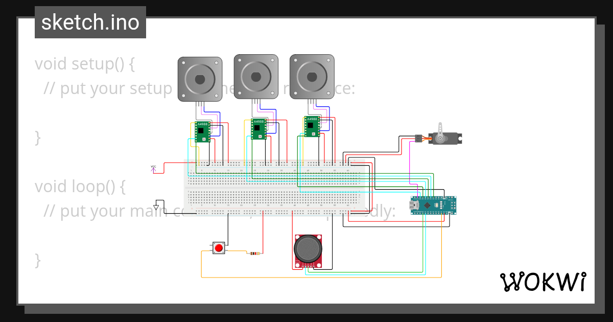 3 Step 1 Serv 1 Joy 1 But Wokwi Esp32 Stm32 Arduino Simulator 