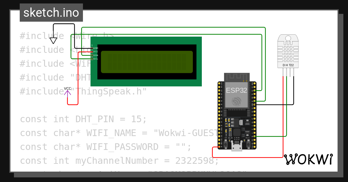 Sensordht22denganthingspeak Wokwi Esp32 Stm32 Arduino Simulator
