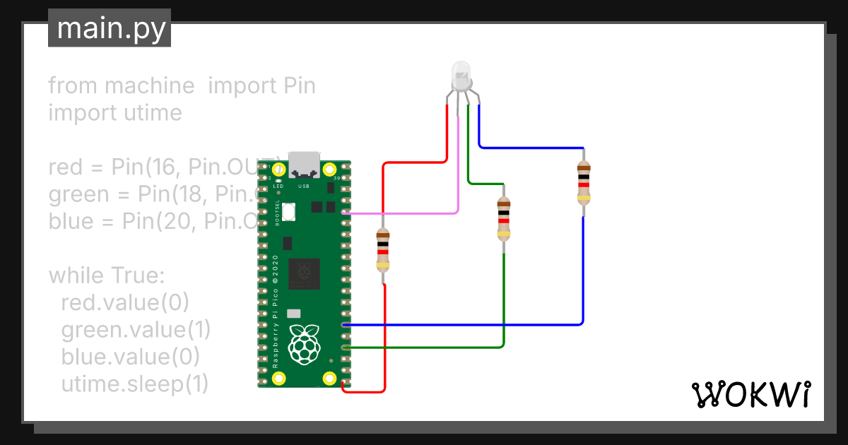 RGB LED Wokwi 28oct23b - Wokwi ESP32, STM32, Arduino Simulator