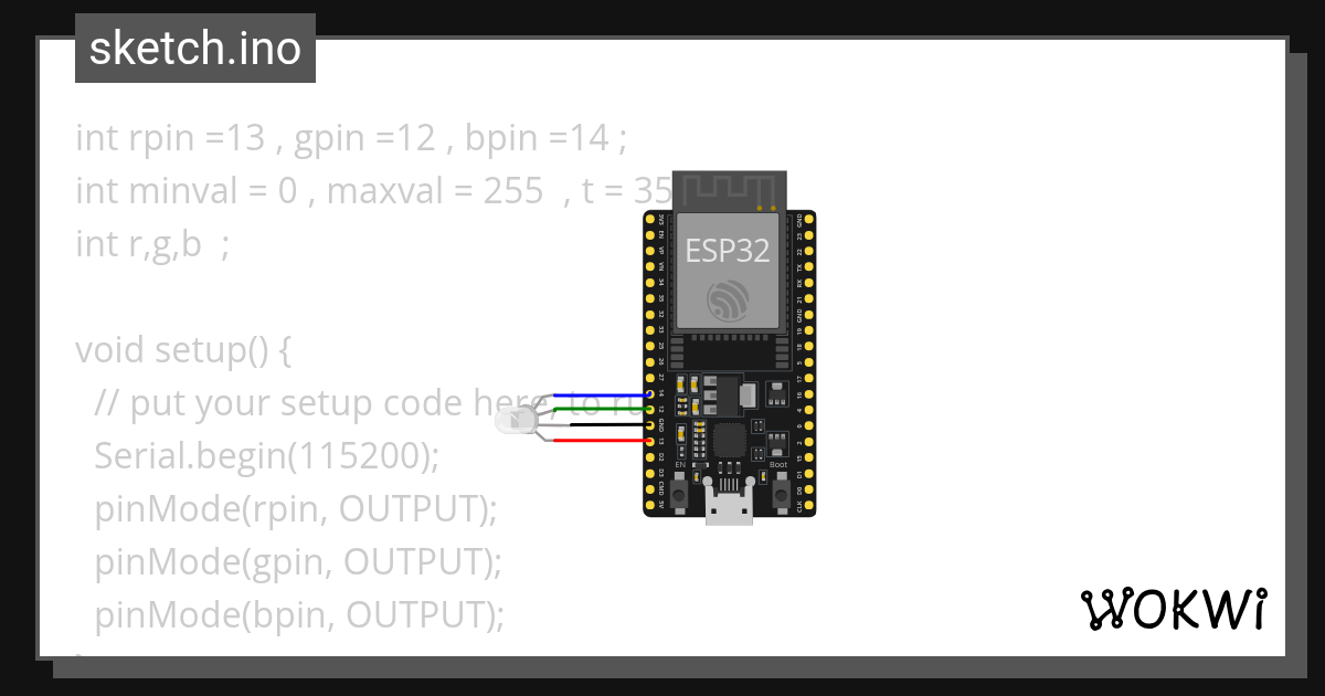 Random rgb - Wokwi ESP32, STM32, Arduino Simulator