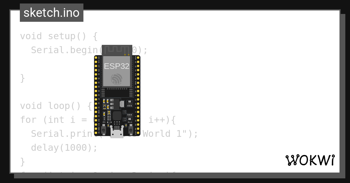 Lesson32serial Comdelayfor Loop Print Wokwi Esp32 Stm32 Arduino Simulator