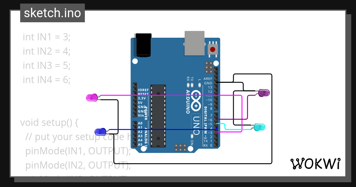 Carrinho Wokwi Esp32 Stm32 Arduino Simulator 