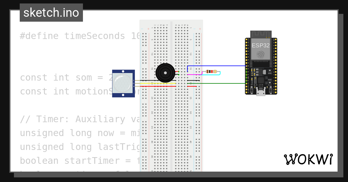Detectar Movimento Wokwi Esp32 Stm32 Arduino Simulator 4946