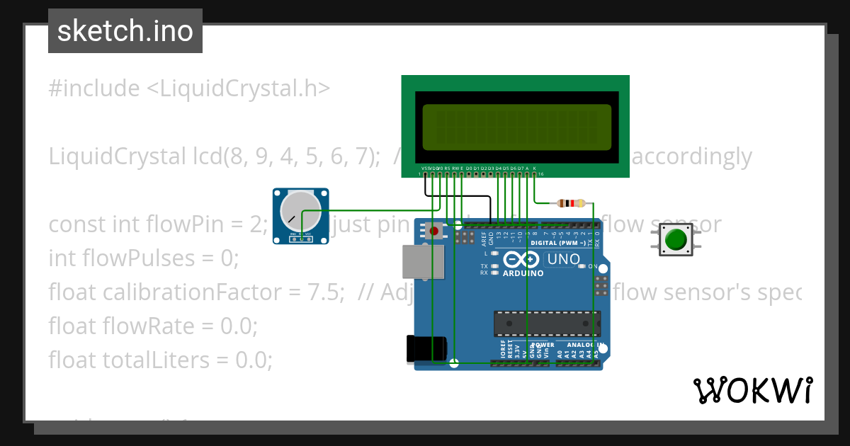 Water Meter Copy - Wokwi ESP32, STM32, Arduino Simulator