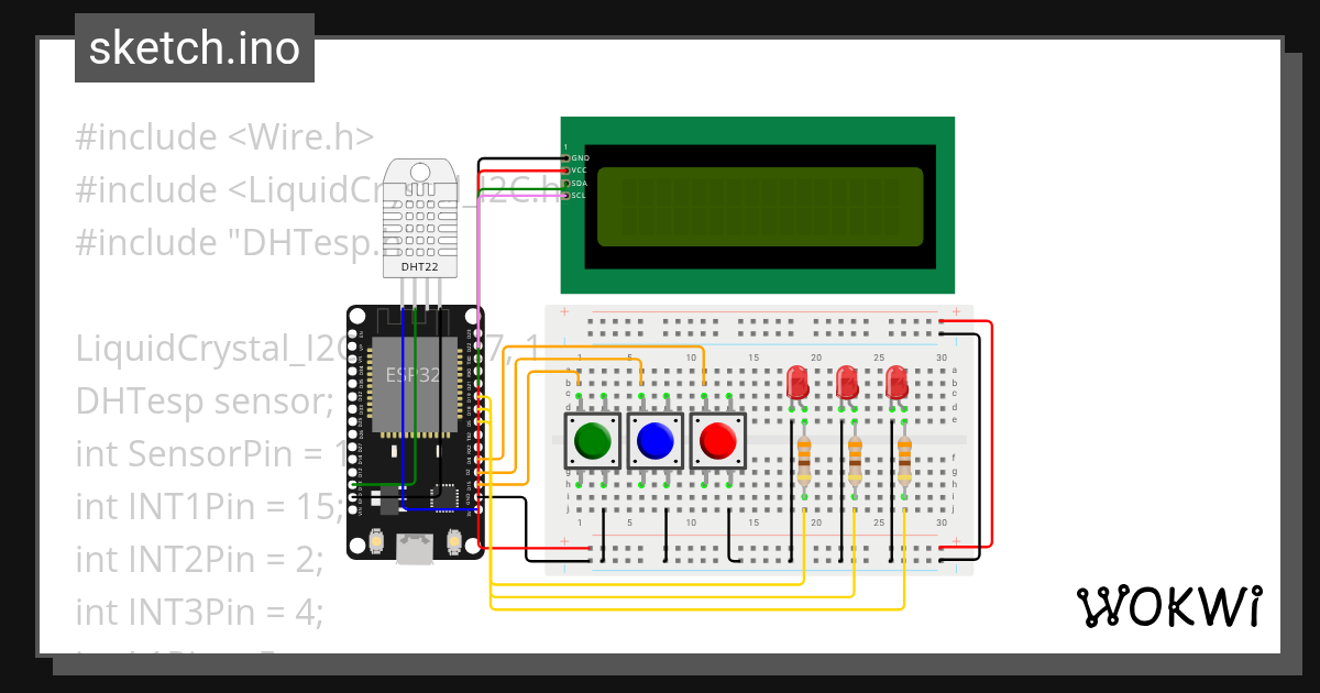 Kenneth A00833358 Sensor con LCD - Wokwi ESP32, STM32, Arduino Simulator