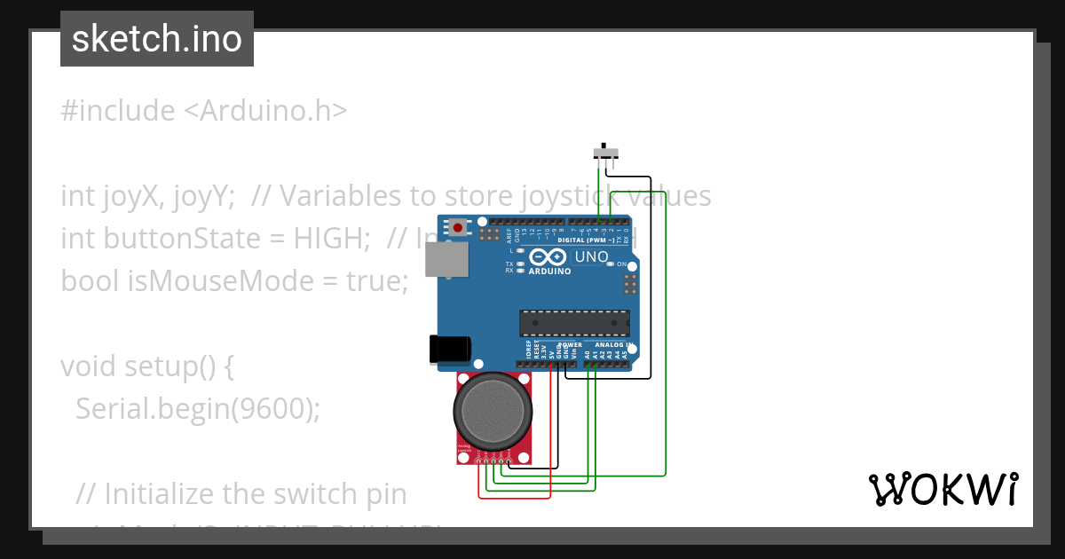 joystick simulation - Wokwi ESP32, STM32, Arduino Simulator