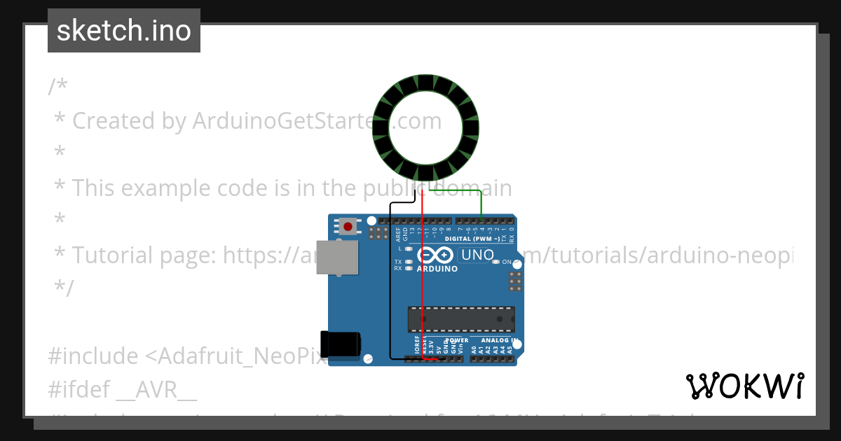 NeoPixel Copy - Wokwi ESP32, STM32, Arduino Simulator