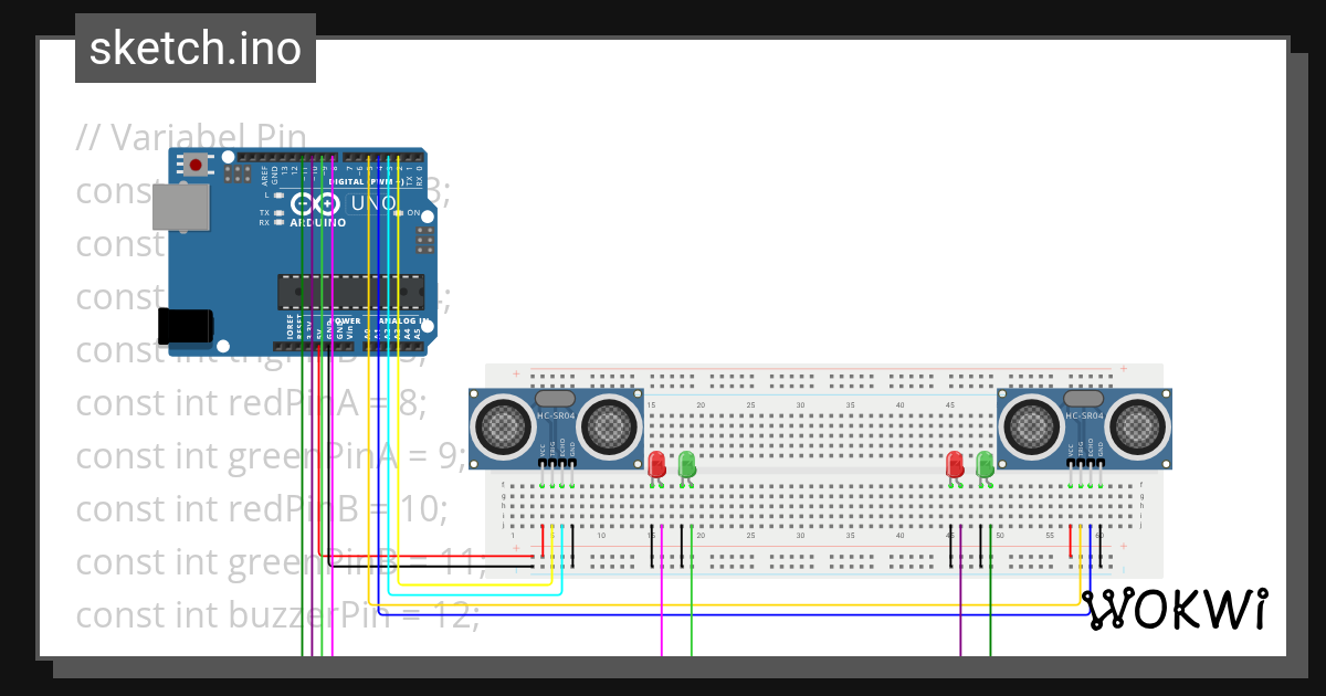 Narrow Corner Alert - Wokwi ESP32, STM32, Arduino Simulator