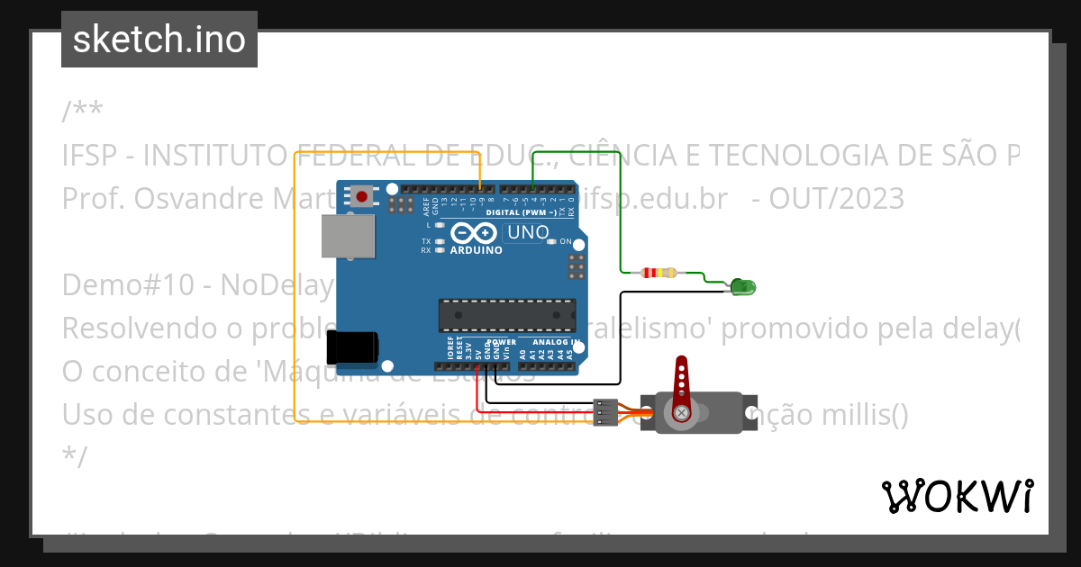Demo#10 - NoDelay - State Machine - Wokwi ESP32, STM32, Arduino Simulator