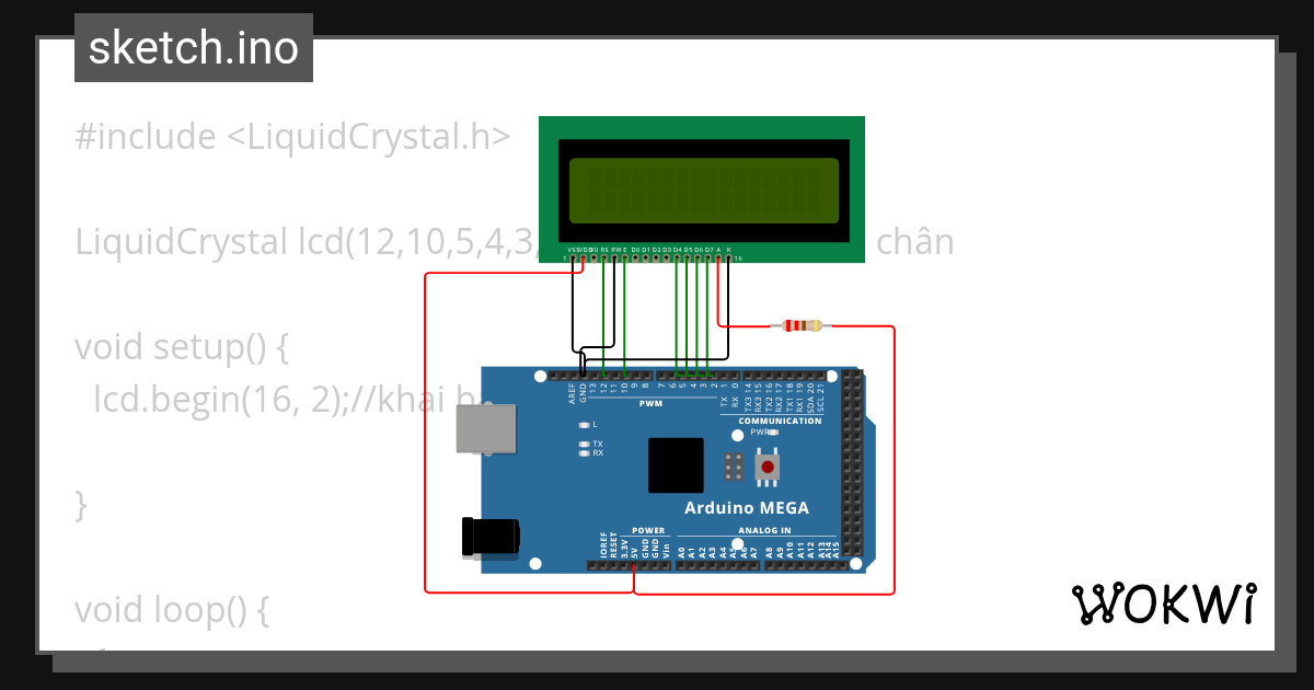 Bài 9: Lập trình hiển thị LCD 16x2 4bit Copy - Wokwi ESP32, STM32 ...