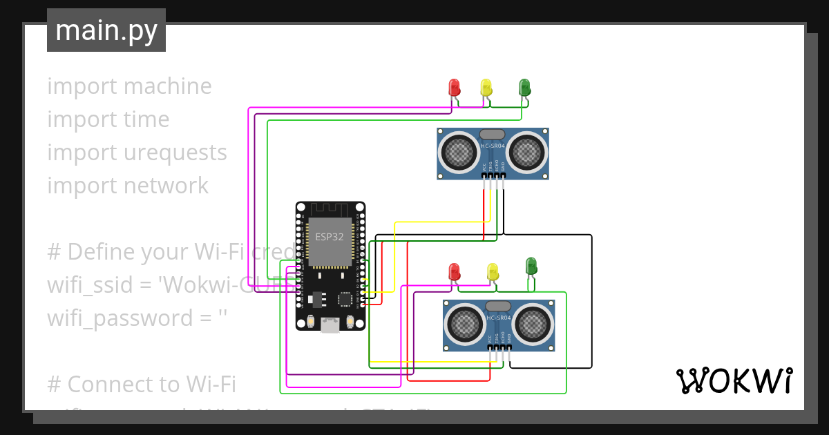 Iot_phase3 traffic - Wokwi ESP32, STM32, Arduino Simulator