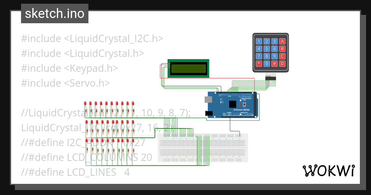 Mega I2c Keypad Led New Wokwi Esp32 Stm32 Arduino Simulator 2874