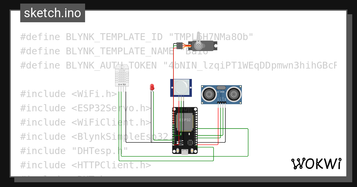 Ultrasonic And Pir Sensor With Dynamic Detection Open By Hand Wokwi Esp32 Stm32 Arduino