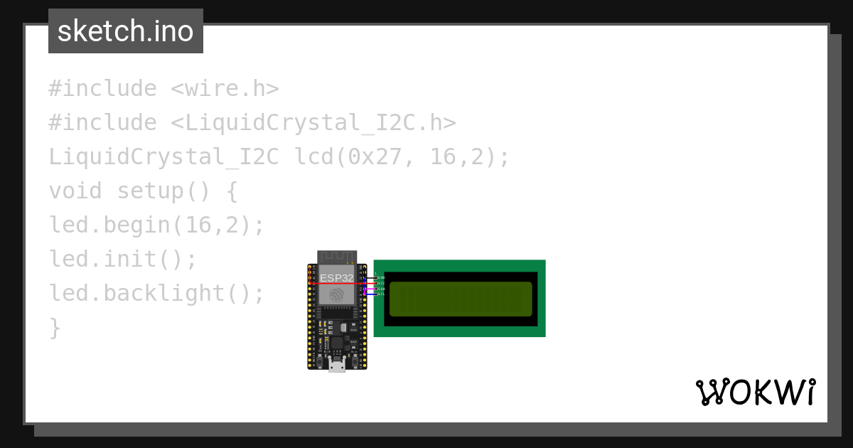 1602 Tst Wokwi Esp32 Stm32 Arduino Simulator