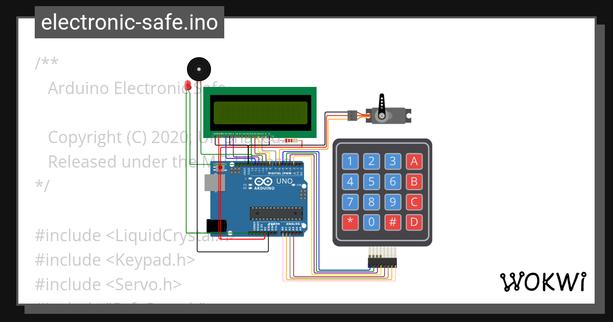 electronic-safe.ino Copy - Wokwi ESP32, STM32, Arduino Simulator