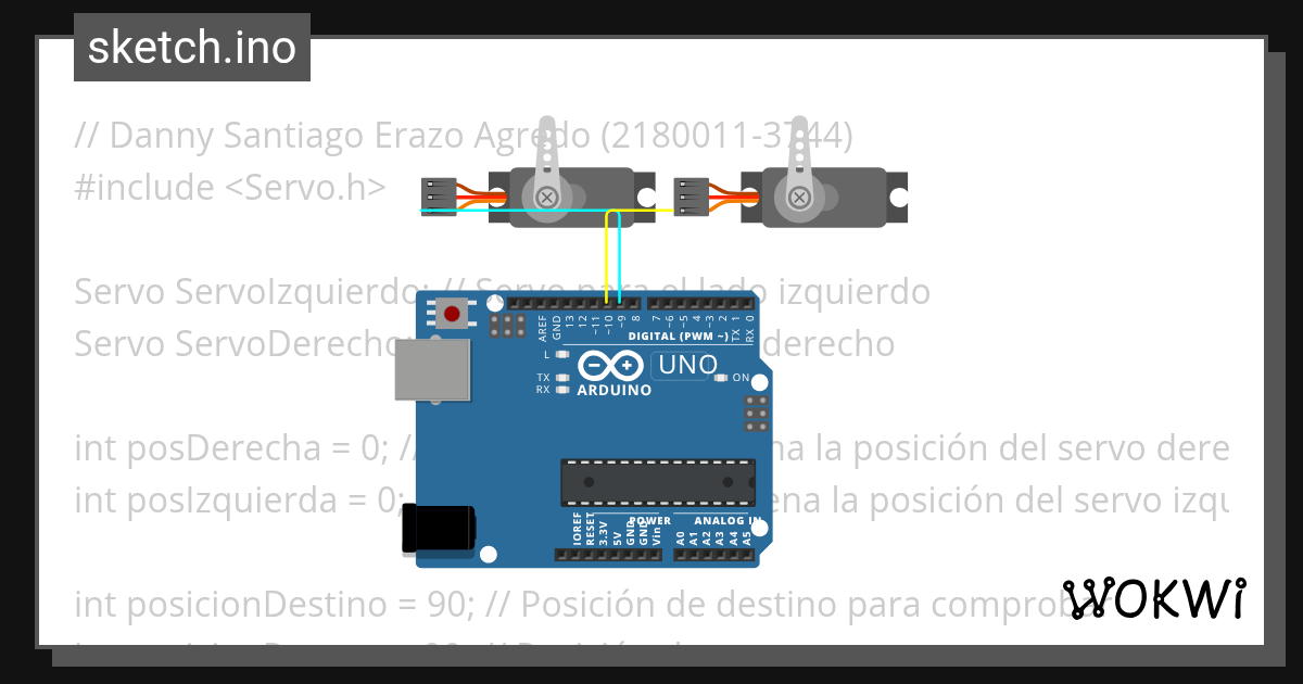 Código para guardar y verificar posición - Wokwi ESP32, STM32, Arduino Simulator