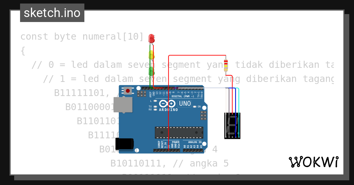 Project Seven Segmen Wokwi Esp32 Stm32 Arduino Simulator
