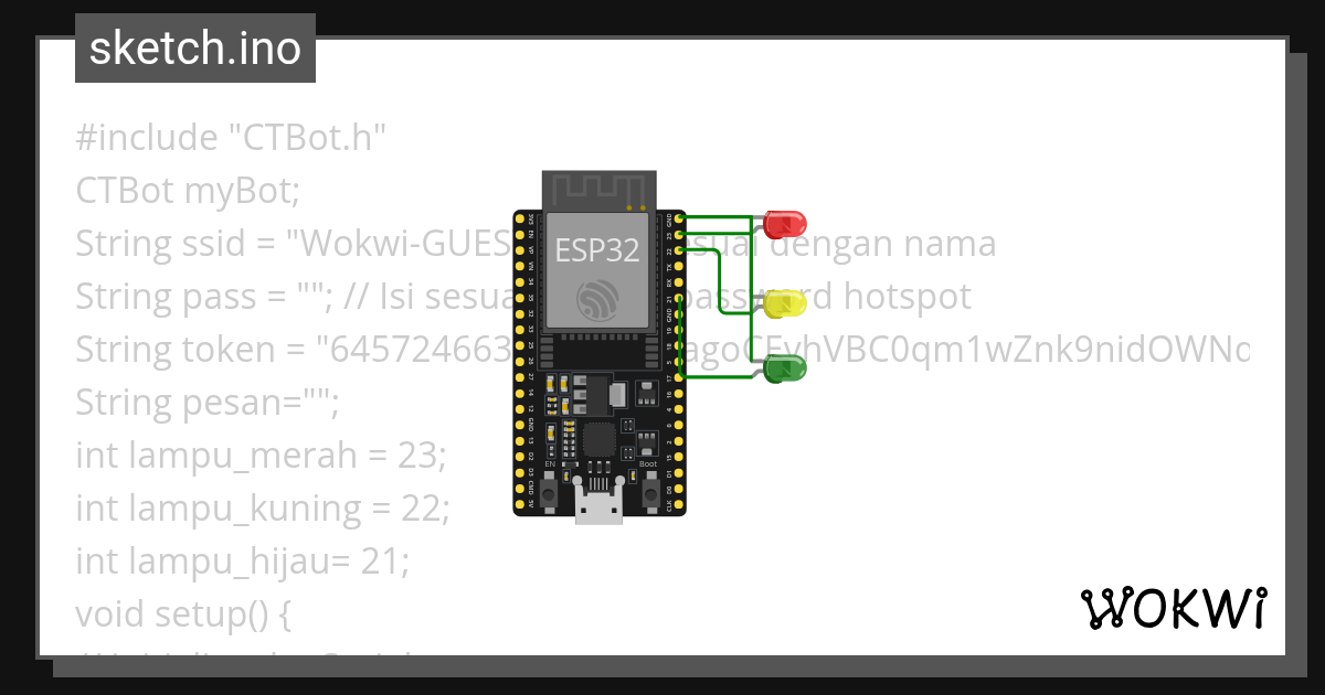 Iot Lampu Wokwi Esp32 Stm32 Arduino Simulator 