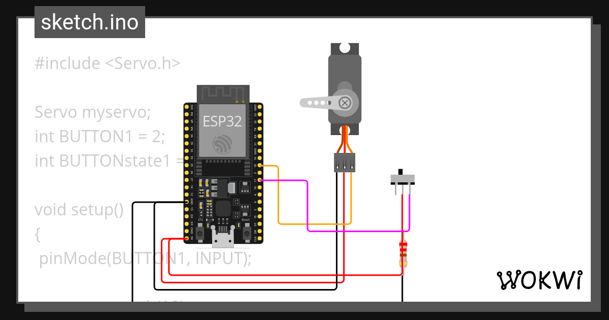 Servo Wokwi Esp32 Stm32 Arduino Simulator 
