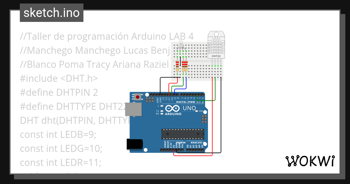 taller 4 LED RGB - Wokwi ESP32, STM32, Arduino Simulator