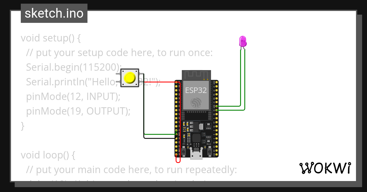 button - Wokwi ESP32, STM32, Arduino Simulator