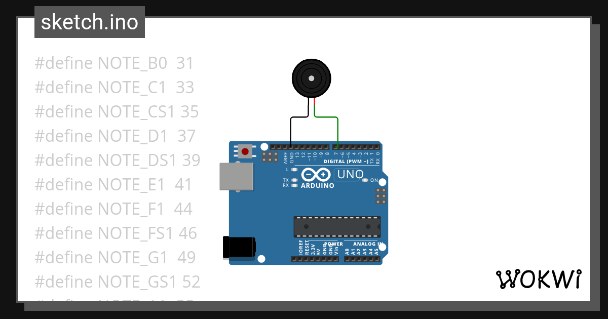 Simulasi Project dengan Buzzer - Wokwi ESP32, STM32, Arduino Simulator