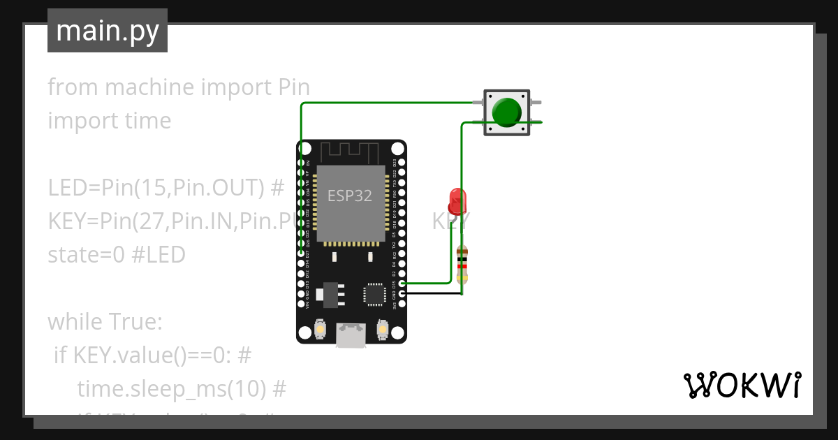 MicroPython Blink ESP32 Copy (2) - Wokwi ESP32, STM32, Arduino Simulator