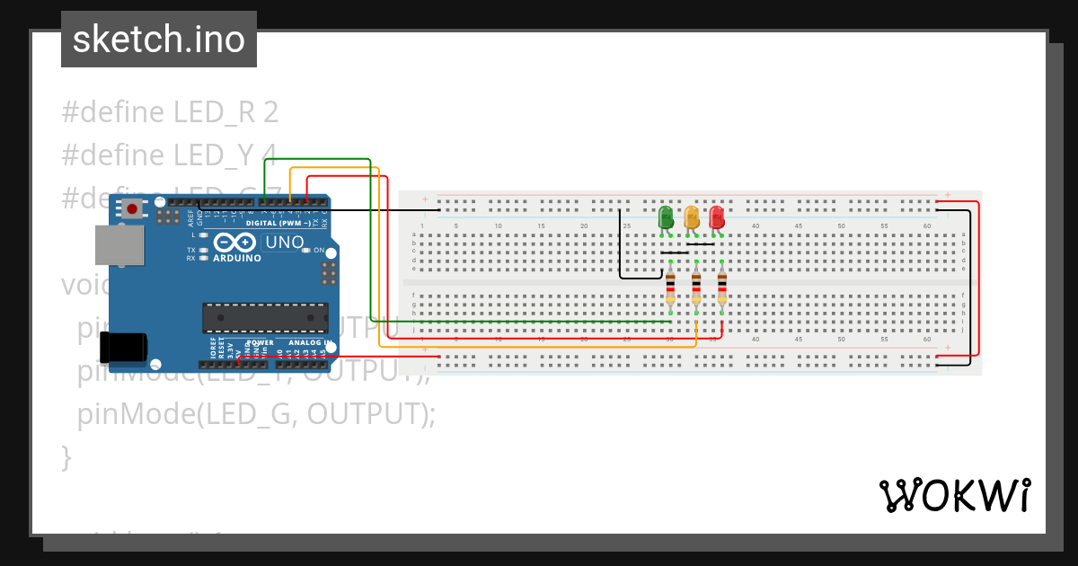 Traffic Light by Hashem - Wokwi ESP32, STM32, Arduino Simulator