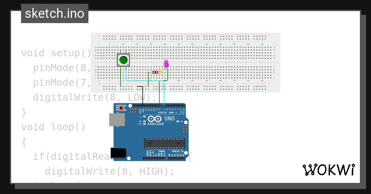 Dioda Przycisk Wokwi Esp32 Stm32 Arduino Simulator