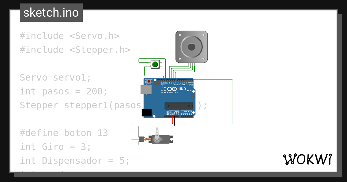 Dispensador Cartas Wokwi Esp32 Stm32 Arduino Simulator 2343