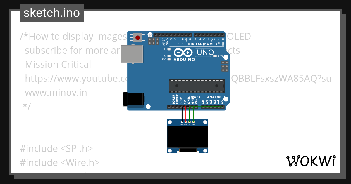 Bitmap Example - Wokwi ESP32, STM32, Arduino Simulator