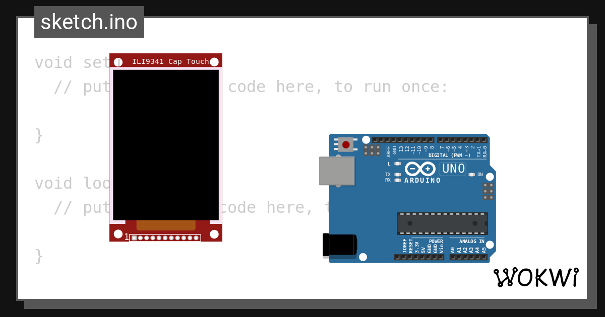 Touchscreen Wokwi Esp32 Stm32 Arduino Simulator 