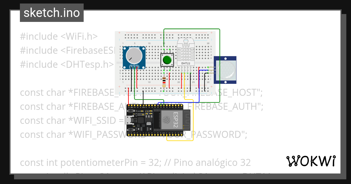 ESP32 with sensors - Wokwi ESP32, STM32, Arduino Simulator